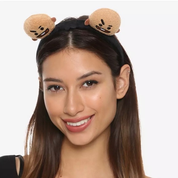 Other | Shooky Headband Official Authentic Bts Bt21 Brown Plush Yoongi ...